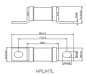 BS88 DC750V British Standard Fuses , High Speed Fuse For Semiconductor ...