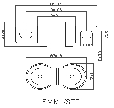 BS88 DC750V British Standard Fuses , High Speed Fuse For Semiconductor ...