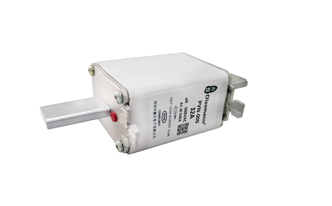 Square Body Industrial Power Fuses 500VAC Rated Voltage Ceramic Material